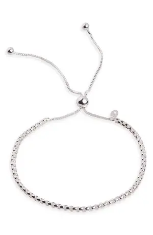 Argento Vivo Box Chain Slider Bracelet - Silver