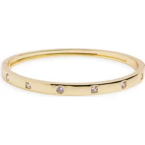 Argento Vivo Crystal Hinge Bangle - Gold