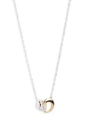 Argento Vivo Interlock Necklace - Two Tone