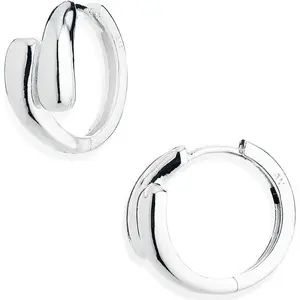 Argento Vivo Puffy Huggie Hoop Earrings - Silver