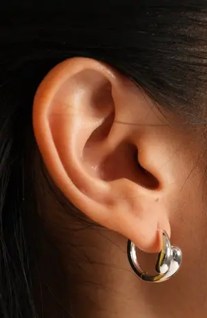 Argento Vivo Puffy Huggie Hoop Earrings