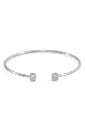 DEAN DAVIDSON Juliette Pavé Twist Bangle - White Topaz/silver