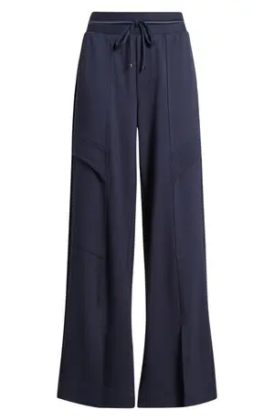 Wit & Wisdom Glider Skyrise Wide Leg Drawstring Pants - Navy