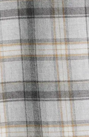 BOSS Owen Relaxed Fit Plaid Cotton Flannel Button-up Shirt - Medium Grey