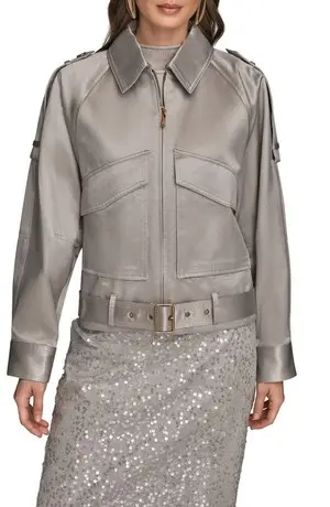 Donna Karan New York Cotton-blend Zip-up Jacket