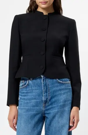 French Connection Slim Fit Cropped Twill Jacket