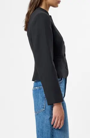 French Connection Slim Fit Cropped Twill Jacket