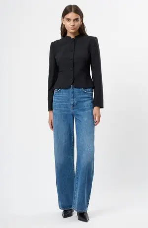 French Connection Slim Fit Cropped Twill Jacket