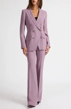 Santorelli Paco Double-breasted Six-button Jacket - Dusty Lilac