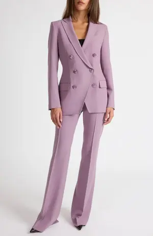 Santorelli Paco Double-breasted Six-button Jacket - Dusty Lilac