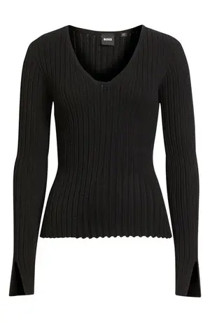 BOSS Rib Knit Top