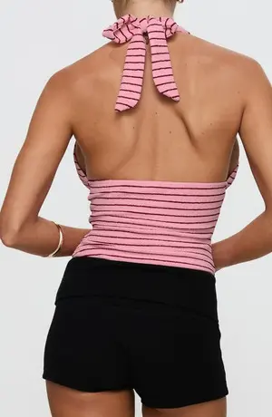 Princess Polly Striped Knit Halter Top