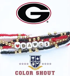 COLOR SHOUT Set Of Seven Bracelets - Yellow Gold