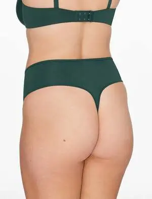 THIRDLOVE 24/7® Classic High Waist Thong Panty - Eucalyptus