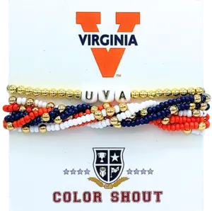 COLOR SHOUT Virginia Lucky 7 Bracelet Set - Yellow Gold