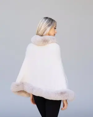 LE FAFO Jiana Wrap Cape - Beige