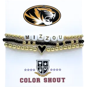 COLOR SHOUT Set Of Three Bracelets - Yellow Gold