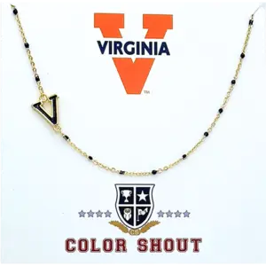 COLOR SHOUT University Of Virginia Side Necklace - Yellow Gold