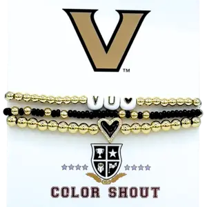 COLOR SHOUT Vanderbilt Bracelet Stack - Yellow Gold