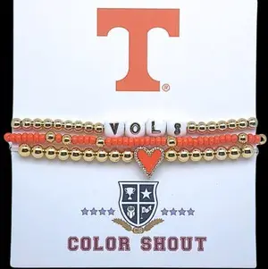 COLOR SHOUT Enamel And Bracelet Stack - Yellow Gold