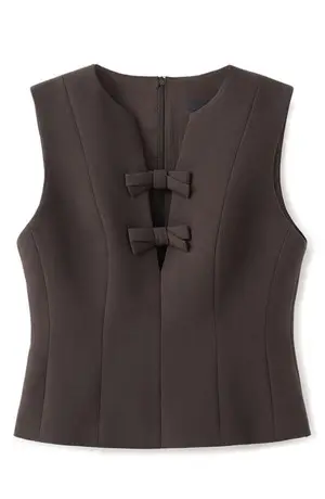 Mango Bow Detailed Vest