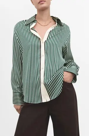 Mango Spread Collar Shirts For Women