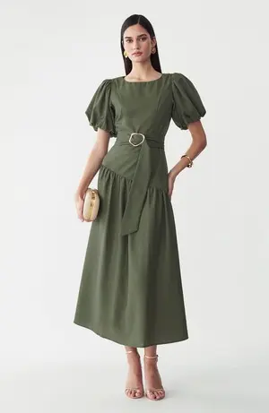Women's Pleated Midi Day Dresses