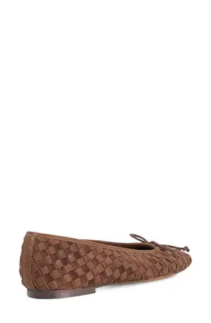 Dune London Heat Leather Ballet Flat - Brown Multi