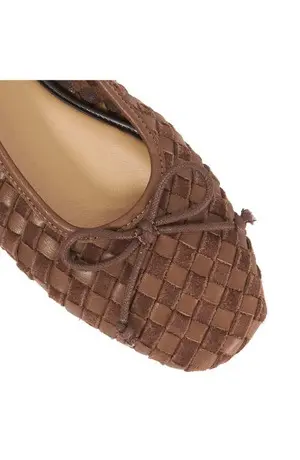 Dune London Heat Leather Ballet Flat - Brown Multi