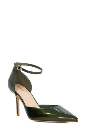 Dune London Calmness Pointed Toe Ankle Strap Pumps