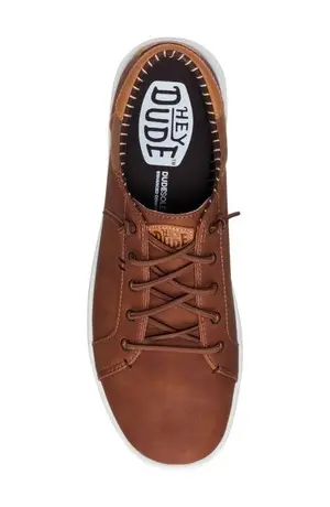 HEY DUDE Paul Pro Low Top Sneakers - Cognac