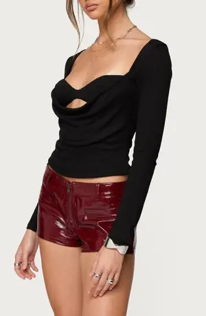 EDIKTED Layered Long-sleeve Crop Top