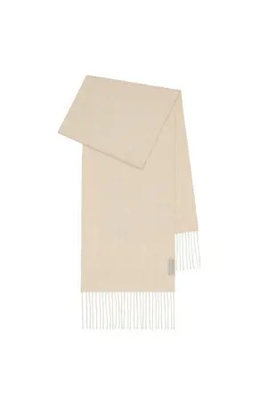 Burberry B Charm Cashmere Scarf - Chalk White