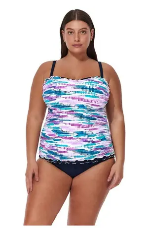 GOTTEX Shirred Underwire Tankini Top