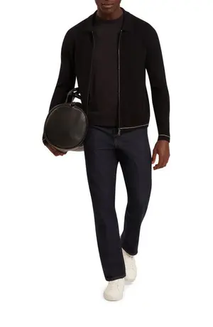 Ted Baker London Lysand Cotton & Wool Zip-up Jacket