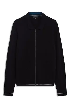 Ted Baker London Lysand Cotton & Wool Zip-up Jacket