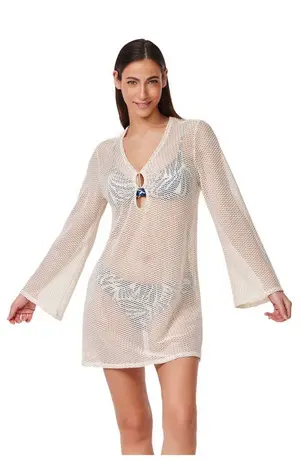 GOTTEX Plantopia Crochet Mini Dress Cover-up