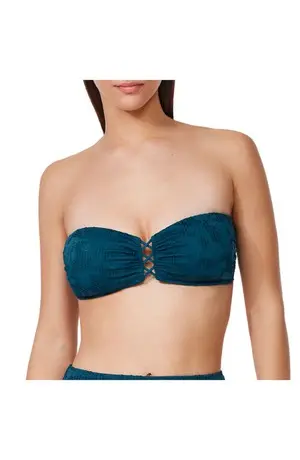 GOTTEX Jolene Textured Bandeau Bikini Top - Petrol
