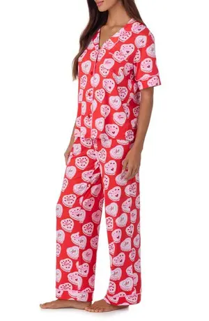 ROOM SERVICE Print Pajamas - Red