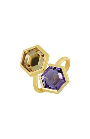 Bony Levy 14k Gold Amethyst Bypass Ring - 14k Yellow Gold