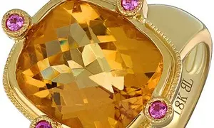 Bony Levy Iris Citrine & Pink Sapphire Ring