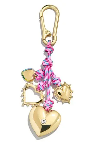Baublebar Cluster Heart Cord Key Ring Bag Charm