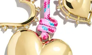 Baublebar Cluster Heart Cord Key Ring Bag Charm