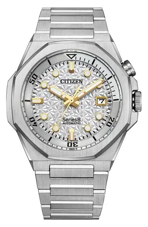 Citizen Series8 Silvertone Bracelet Watch - Grey/silver/gold