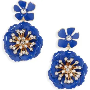Carolina Herrera Floral Dangle Earrings - Bluebell