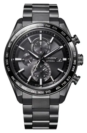 Citizen Attesa Atomic Timekeeping Chronograph Super Titanium™ Bracelet Watch - Grey