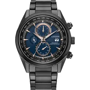Citizen Sport Luxury Atomic Timekeeping Bracelet Watch - Black/blue