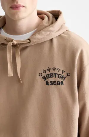 Scotch & Soda Relaxed Fit Logo Fleece Hoodie