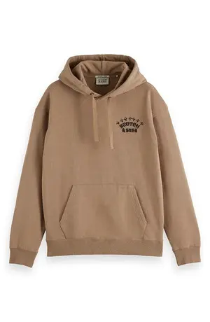 Scotch & Soda Relaxed Fit Logo Fleece Hoodie