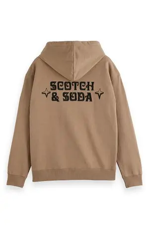 Scotch & Soda Relaxed Fit Logo Fleece Hoodie
